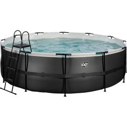 EXIT Framepool &raquo;inkl. Sicherheitsleiter&laquo; &Oslash;xH: 450x122 cm, mit Kartuschenfilteranlage und Filterkartusche schwarz &Oslash;/B/H/L: 450cm x Breite x H&ouml;he 122cm 