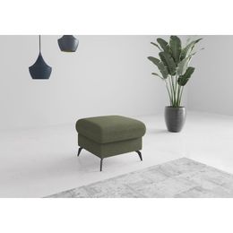 OTTO home Polsterhocker &raquo;Rochelle&laquo; 1 Stk. tlg. moderne 15 cm Metallf&uuml;&szlig;e gr&uuml;n 95% Polyester 5% Polyamid B/H/T: 58cm x 50cm x 58cm, Flachgewebe LINO,mit