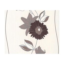 Daniel Hechter Vliestapete &raquo;Blumentapete&laquo; floral gebl&uuml;mt leicht strukturiert Vlies Vinyl Wand Decke Schr&auml;ge Tapeten Wohnzimmer Schlafzimmer K&uuml;che braun Vinyl, Vlies 