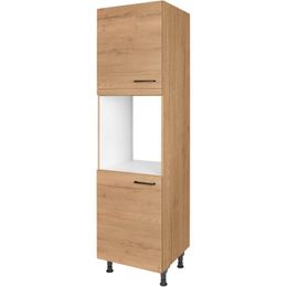 Nobilia Herdumbauschrank &raquo;"Structura", Ausrichtung w&auml;hlbar, mit zwei zus&auml;tzlichen T&uuml;ren,&laquo; vormontiert, Breite/H&ouml;he: 60/167,8 cm braun B/H/T: 60cm x 