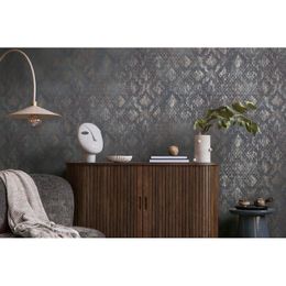 Livingwalls living walls Vliestapete &raquo;Ornamenttapete diverse Farben strukturiert vintage&laquo; Barock strukturiert grau Vlies B/L: 0,53m x 10,05m, Rollen: 1