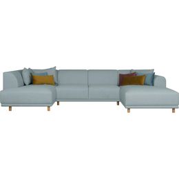 OTTO home Wohnlandschaft &raquo;Maroon U-Form&laquo; in skandinavischem Design, mit losen Kissen blau Struktur grob ( 100% POLYPROPYLEN;Struktur fein ( 100% 
