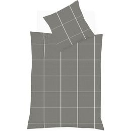 Fleuresse Bettw&auml;sche &raquo;Lech 4311&laquo; 2 Stk. Edelflanell, Baumwolle, in Gr. 135x200, 155x220, 200x200cm grau Flanell, Obermaterial: 100% Baumwolle B/L: 