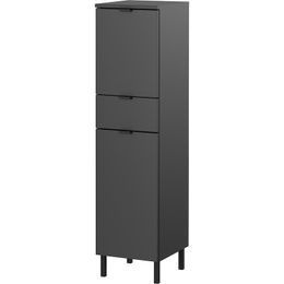 Germania Midischrank &raquo;GW-Arcena&laquo; 1 Stk. tlg. grau Holzwerkstoff Graphit, B/H/T: 30cm x 120cm x 34cm, Schubladen: 1 Stk. T&uuml;ren: 2 Stk.