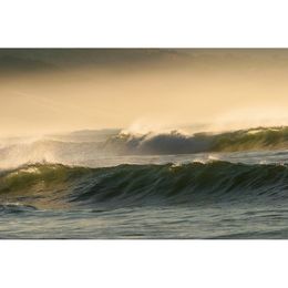 papermoon Fototapete &raquo;Waves&laquo; glatt bunt Vlies B/L: 3,5m x 2,6m, Bahnen: 7 Stk.
