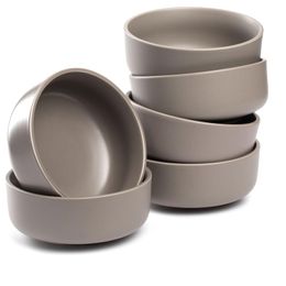 Leonardo Schale &raquo;Keramikschale ROMA, ca. 16 cm, 6er-Set&laquo; 6 Stk. aus Keramik sp&uuml;lmaschinengeeignet grau Keramik &Oslash; 15,7cm