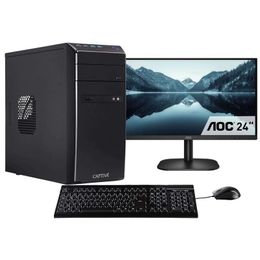 Captiva Business-PC-Komplettsystem &raquo;Power Starter R75-514 TFT Bundle&laquo; 23,8 &prime;&prime; AMD Ryzen 5 Radeon 32 GB RAM 1.000 GB SSD schwarz Windows 11 Home 64-bit