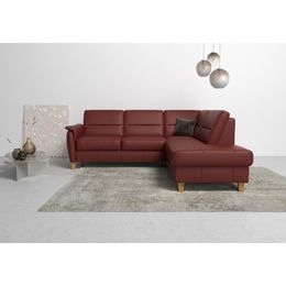 Home Affaire Ecksofa &raquo;Palmera L-Form, B: 236 cm&laquo; optional Schlaffunktion & Bettkasten, Federkern rot Luxus-Microfaser (100% Polyester);Struktur (100% 