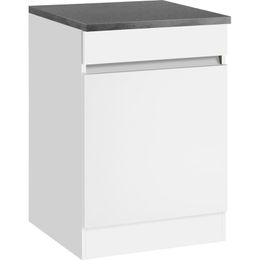 Optifit Sp&uuml;lenschrank &raquo;Roth&laquo; Breite 60 cm wei&szlig; wei&szlig;, B/H/T: 60cm x 88cm x 60cm, T&uuml;ren: 1 Stk., Komplettausf&uuml;hrung