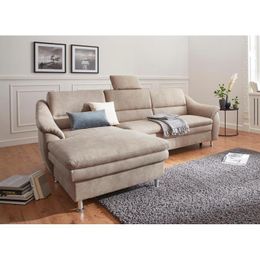 Sit & More sit&more Ecksofa &raquo;Cardoso L-Form&laquo; mit Federkern, wahlweise mit Schlaffunktion beige Luxus-Microfaser 2 (100% Polyester);Luxus-Microfaser ALTARA NUBUCK