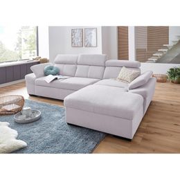 exxpo - sofa fashion Ecksofa &raquo;Salerno, inkl. Arm-& Kopfteilverstellung, bequem, Breite 280cm, L-Form&laquo; wahlweise mit Bettfunktion und Bettkasten, tolle