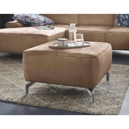 Sit & More sit&more Hocker &raquo;Gizeh&laquo; Fu&szlig;h&ouml;he 12 cm, wahlweise in 2 unterschiedlichen Fu&szlig;farben braun B/H/T: 72cm x 43cm x 72cm, Luxus-Microfaser ALTARA NUBUCK ,mit