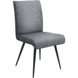 K+w Komfort & Wohnen K+W Komfort & Wohnen 4-Fu&szlig;stuhl &raquo;Giacomo I&laquo; () 1 Stk.4- Fu&szlig;stuhl mit umlaufenden 4mm Keder am R&uuml;cken und Sitz, Metallf&uuml;&szlig;e blau B/H/T: 48cm x 91cm x 