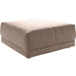 designwerk Hocker &raquo;New York, anmutender Designhocker&laquo; in hochwertiger Verarbeitung & tollem Sitzkomfort beige Flachgewebe 100% Polyester;Struktur 98% 