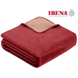 Ibena Wohndecke &raquo;Wohndecke Doubleface Dublin&laquo; in trendigen Farben rot Baumwolle, Polyacryl, Polyester B/L: 150cm x 200cm