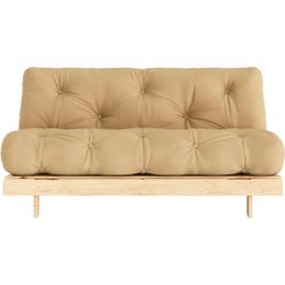 Karup Design Daybett &raquo;Roots Sofa Bed, Schlafsofa,, Bettfunktion, FSC -Massivholz&laquo; Inkl. Futonmatratze, Made in Europe, langlebig, B: 140 oder 160 cm gelb Bezug: 80