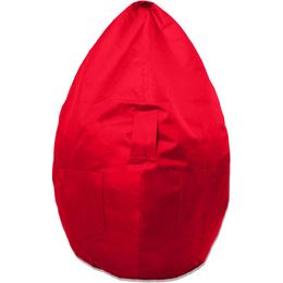 Kinzler Sitzsack &raquo;Kimi big&laquo; 1 Stk. tlg. Uni Farben, mit Taschen & Tragegriff, Outdoor geeignet, Kinderzimmer rot Polyester B/H/T: 75cm x 130cm