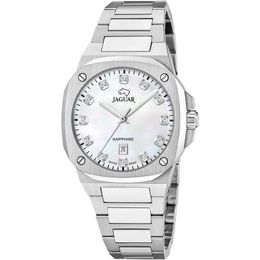 Jaguar Damen Quarzuhr &raquo;Rondcarre&laquo; Armbanduhr, Damenuhr, Swiss Made, Edelstahlarmband, analog, Tag Einheitsgr&ouml;&szlig;e