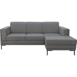 LOOKS by Wolfgang Joop Ecksofa &raquo;LOOKS VII L-Form&laquo; klare Linien, edles Design grau 100% Polyester B/H/T: 214cm x 82cm x 146cm, Struktur fein, Longchair