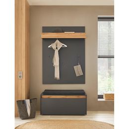 Home Affaire Garderoben-Set &raquo;GIRON/CiTY, moderne Garderobe, Komplettset mit viel Stauraum&laquo; Komplett-Set, 2 Stk. tlg. grau Holzwerkstoff B/H/T: 100cmcm