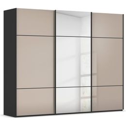 Rauch Schwebet&uuml;renschrank &raquo;Kleiderschrank Schrank Garderobe Schlafzimmerschrank SCALE-TRIO&laquo; edle dreigeteilte Front mit 2 Zierleisten Spiegel/Glas 