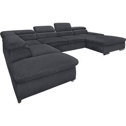 Sit & More sit&more Wohnlandschaft &raquo;Alcudia U-Form&laquo; wahlweise mit Schlaffunktion grau Primabelle -Microfaser;Korpus: Luxus-Kunstleder / Sitz und R&uuml;cken: Struktur