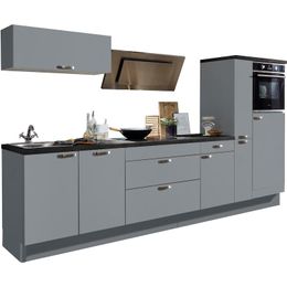 KOCHSTATION K&uuml;chenzeile &raquo;KS-Cara&laquo; Vollausz&uuml;ge und Soft-Close-Funktion, Breite 320 cm grau B/H/T: 320cm x 60cm