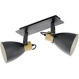 Eglo Deckenleuchte &raquo;Coswarth Deckenleuchte, Vintage, Industrial, E27, Flurlampe, Lampe&laquo; E27 1 Stk. Spot - L48 x B14 x H24cm - anthrazit, creme-wei&szlig;, 