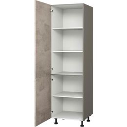 KOCHSTATION Vorratsschrank &raquo;KS-Trea SV60-195&laquo; H&ouml;he 195 cm, Breite 60 cm grau anthrazit, B/H/T: 60cm x 195cm x 56cm, T&uuml;ren: 1 Stk. T&uuml;ranschlag rechts