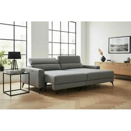 OTTO home Ecksofa &raquo;LEWII, Schlafsofa elektrisch mit Sitztiefenverstellung, L-Form, 225 cm&laquo; mit USB A/C-Anschluss. Federkern, verstellbaren Kopfst&uuml;tzen