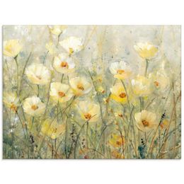 Artland Glasbild &raquo;Sommer in voller Bl&uuml;te I&laquo; Blumenwiese 1 Stk. tlg. in verschiedenen Gr&ouml;&szlig;en gelb B/H/T: 60cm x 45cm, Glasbild Blumenwiese Querformat, 1 Stk.