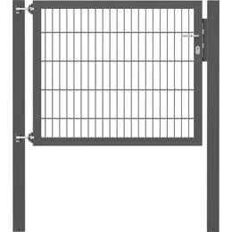 Alberts Zauneinzelt&uuml;r &raquo;Flexo Plus&laquo; verschiedene Abmessungen grau Stahl B/H: 125cm x 100cm
