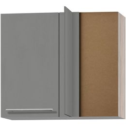 Optifit Eckh&auml;ngeschrank &raquo;Bern&laquo; Breite 85x45 cm, mit Metallgriff grau akaziefarben, B/H/T: 85cm x 70,4cm x 34,9cm, T&uuml;ren: 1 Stk.