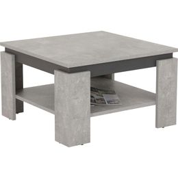 Hela Couchtisch &raquo;TIM&laquo; mit Ablageboden, quadratisch oder rechteckig grau B/H/T: 68cm x 41cm x 68cm, Quadrat