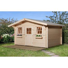 Weka Gartenhaus &raquo;138 Gr.2&laquo; beige Massivholz Fu&szlig;boden im Gartenhaus, ohne Dacheindeckung