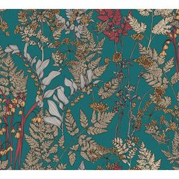 ARCHITECTS PAPER Vliestapete &raquo;Floral Impression&laquo; Wald botanisch floral glatt Tapete Blumen Tapeten Wohnzimmer Schlafzimmer K&uuml;che modern Design B&uuml;ro blau Vlies B/L: 