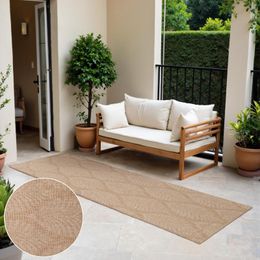 Hanse Home Outdoorteppich &raquo;Liora Wendeteppich&laquo; rechteckig 5 mm H&ouml;he L&auml;ufer, In und Outdoor, Flachgewebe, wetterfest, pflegeleicht, robust wei&szlig; 