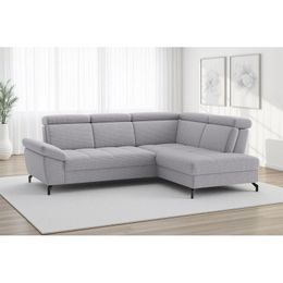 Sit & More sit&more Ecksofa &raquo;Vanity; L-Form, B. 254 cm&laquo; Inkl.Sitz-,Kopf-und Armteilverstellung 100% Polyester B/H/T: 254cm x 84cm x 197cm, Cord, Ottomane rechts,