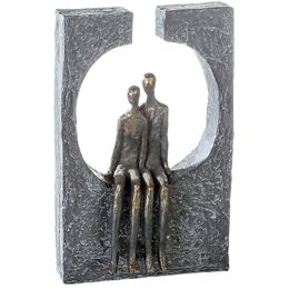 Casablanca by Gilde Dekofigur &raquo;Skulptur Zweisamkeit&laquo; Dekoobjekt, H&ouml;he 28 cm, P&auml;rchen, mit Spruchanh&auml;nger, Wohnzimmer braun Polyresin B/H/T: 18cm x 