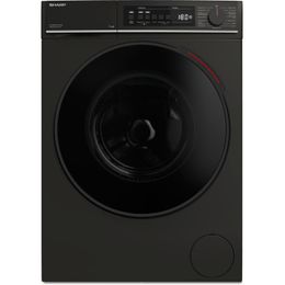 Sharp Waschmaschine &raquo;ES-WNFB214CMDA-DE&laquo; 12 kg 1400 U/min 12kg / +WIFI / A-20% / Steam schwarz Steuerung &uuml;ber benutzerfreundliche mobile Ap