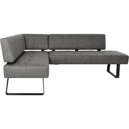 K+w Komfort & Wohnen K+W Komfort & Wohnen Eckbank &raquo;Spider II&laquo; Sitzsteppung, bequem durch Sandwichbauweise, 2 Stellma&szlig;e grau B/H/T: 165cm x 88cm x 195cm, Microfaser 1, 