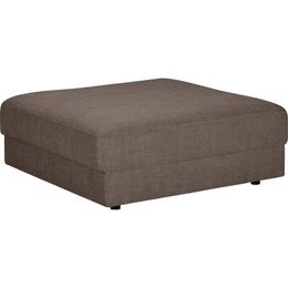 Trendmanufaktur Polsterhocker &raquo;Bourbon&laquo; In verschiedenen Gr&ouml;&szlig;en erh&auml;ltlich braun 100% Polyester B/H/T: 133cm x 43cm x 133cm, Struktur weich, XXL 133cm