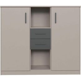 wimex Highboard &raquo;Bahamas, inkl. 2 Schubladen in Absatzdekor, Breite: 122cm&laquo; Passend zur Jugendzimmer-Serie Bahamas beige Spanplatte B/H/T: 122cm x 105cm x 