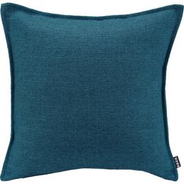 HOCK Dekokissen &raquo;Mali&laquo; einfarbig, Kissenh&uuml;lle mit F&uuml;llung, 1 St&uuml;ck blau Polyester B/L: 45cm x 45cm, 1 Stk.