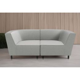 DOMO collection 2-Sitzer &raquo;Sonna, individuell zusammenstellbar&laquo; Gartenlounge-Set oder Einzelelemente, Outdoor silber 100% Olefin B/H/T: 206cm x 77cm x 