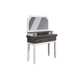 OTTO home Schminktisch &raquo;Vinales, Konsole f&uuml;r den Flur&laquo; Aus massiver Kiefer, mit Fr&auml;sungen grau B/H/T: 96cm x 136cm x 39cm
