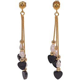 Firetti Damen Paar Ohrstecker &raquo;Schmuck Geschenk Silber 925 Ohrschmuck Ohrringe Herzen Edelsteine&laquo; Made in Germany - mit H&auml;matit - mit 