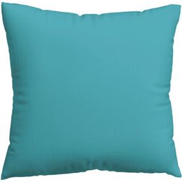 Schlafgut Kissenbezug &raquo;Premium Kissenbezug Woven Satin (1 St)&laquo; Ton-in-Ton Rei&szlig;verschluss, Fadendichte von 300tc, Uni, OEKO Tex blau Mako-Satin, Obermaterial: 