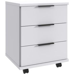wimex Rollcontainer &raquo;Norderney, B/T/H 46/40/58cm in 2 Farben&laquo; mit 3 Schubladen, auf Kunststoffrollen wei&szlig; Holzwerkstoff B/H/T: 46cm x 58cm x 40cm