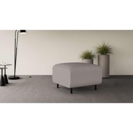 OTTO home Polsterhocker &raquo;ARROS klein mit Wellenunterfederung, Ma&szlig;e B/T/H: 70/70/46 cm&laquo; passend zur Serie, in hochwertiger Verarbeitung grau 100% 